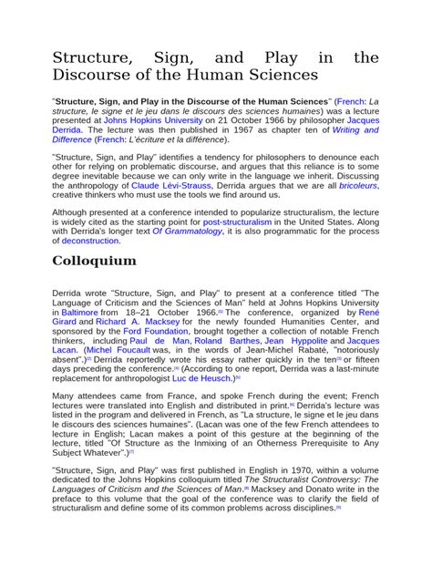 Image result for Derrida Structure