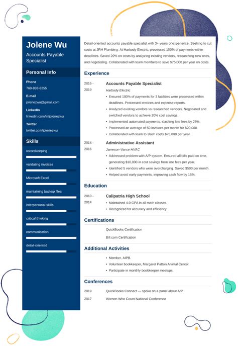 Image result for Accounts Payable CV Sample