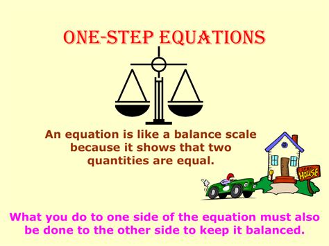 Image result for Introduction One Step Equation