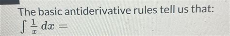 Image result for Basic Antiderivative Rules