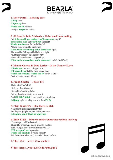 Image result for First Conditional Songs