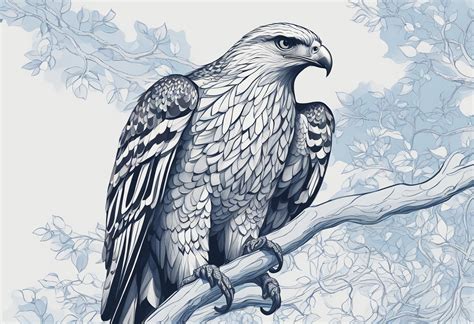 Image result for Native Hawk Drawing