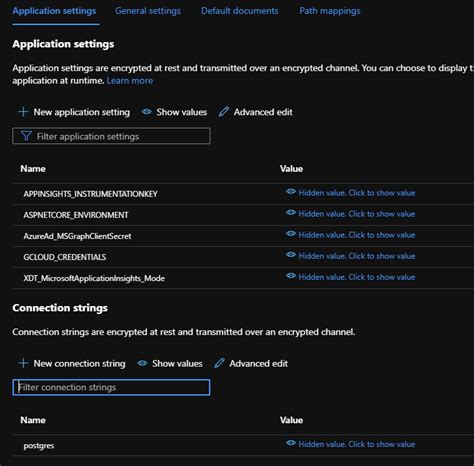 Image result for appSettings Azure Connection Strings