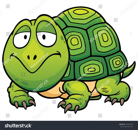 Vector Illustration Cartoon Turtle Stock Vector (Royalty Free) 299585534