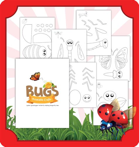 Spring Crafts Bug and Insect Paper Cutting and Pasting Activity for ...