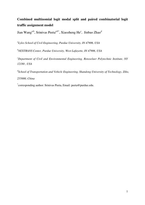 Image result for Modal Split Logit Model