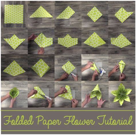 Image result for Folded Paper Flower Tutorial