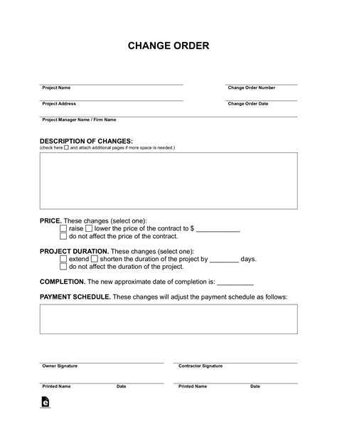 Image result for Change Order Example Construction