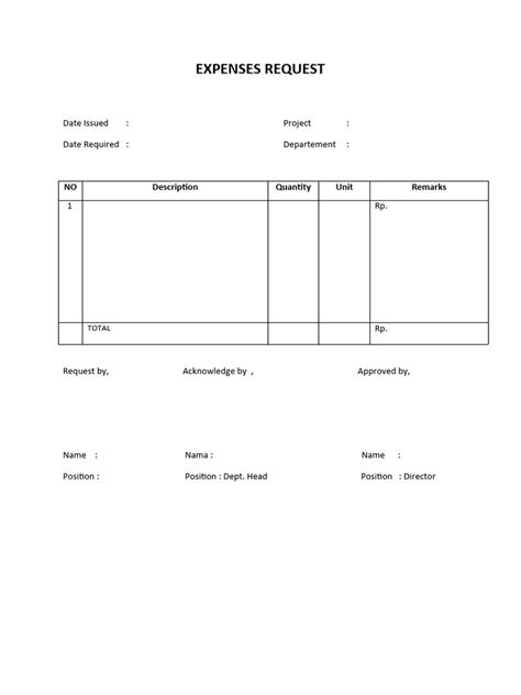 Image result for Expense Request Form