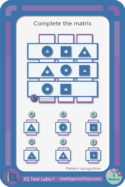 Image result for Pattern Recognition Test