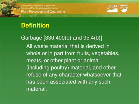 Image result for APHIS Regulated Garbage Monitoring Checklist