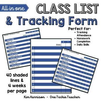 Image result for Class Tracking Form