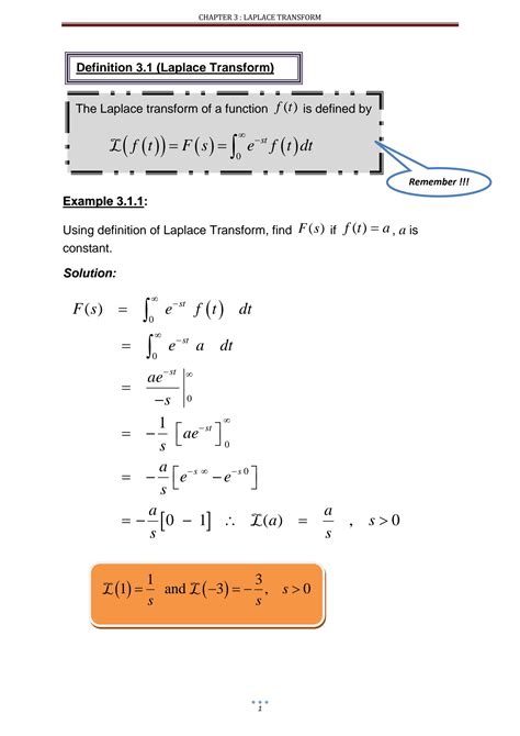 Image result for Example of Laplace Transform with Solution