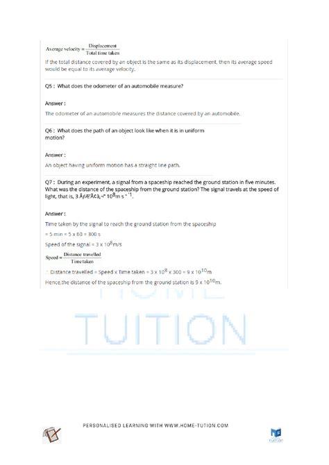 Image result for NCERT Class 9 Science Chapter 8 Motion Explanation