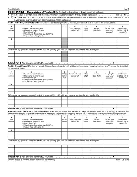 Image result for Sample Form 709 Filled In