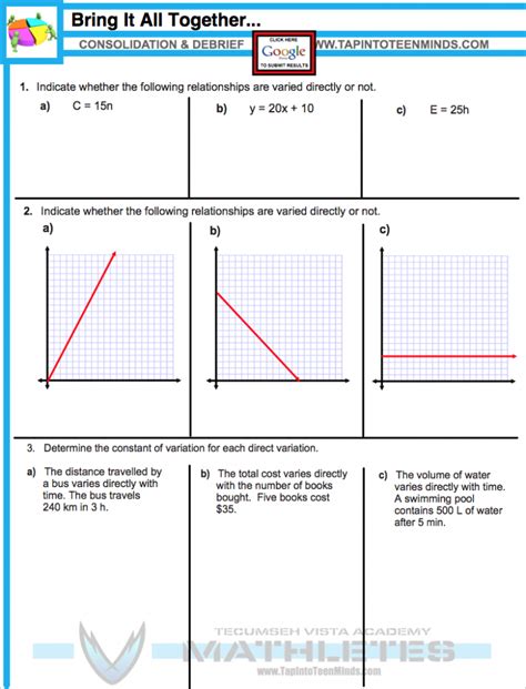 Image result for Direct Variation Critical Thinking
