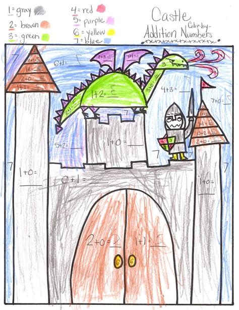 Image result for Simple Math Color by Number