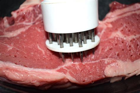 Image result for Using Meat Tenderizer On Steak
