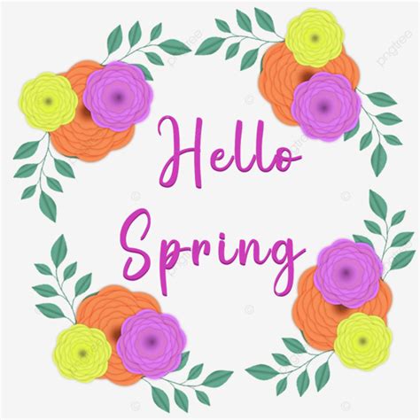 Image result for Hello Spring Transparent Background