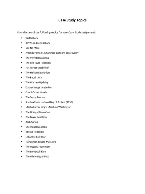 Image result for Sample Case Study Topics