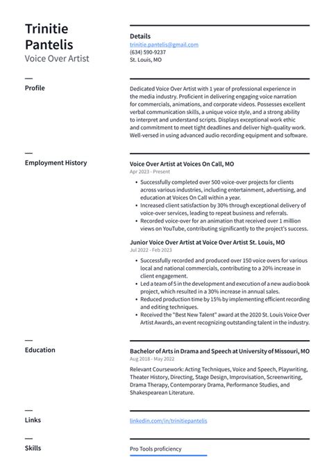 Image result for Voice Over Artist Portfolio Examples