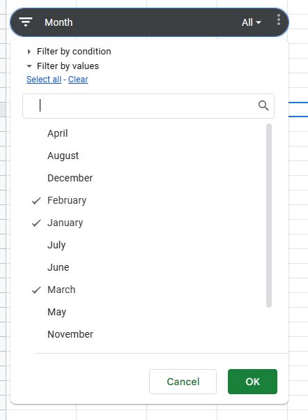Image result for Google Sheets Chart Filter