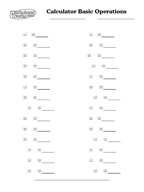 Image result for Basic Math Operations Worksheet.pdf