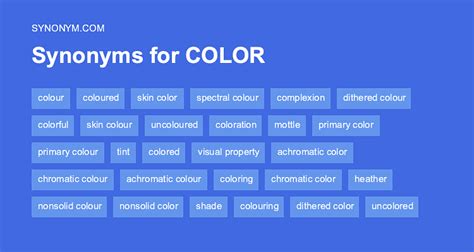 Image result for Color Synonyms
