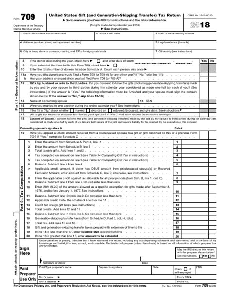 Image result for Sample Form 709 Filled In