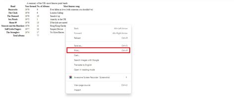 Image result for Table HTML PDF