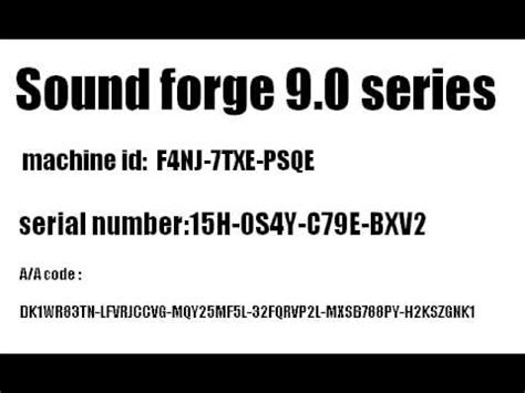 Image result for Sound Forge Serial Number