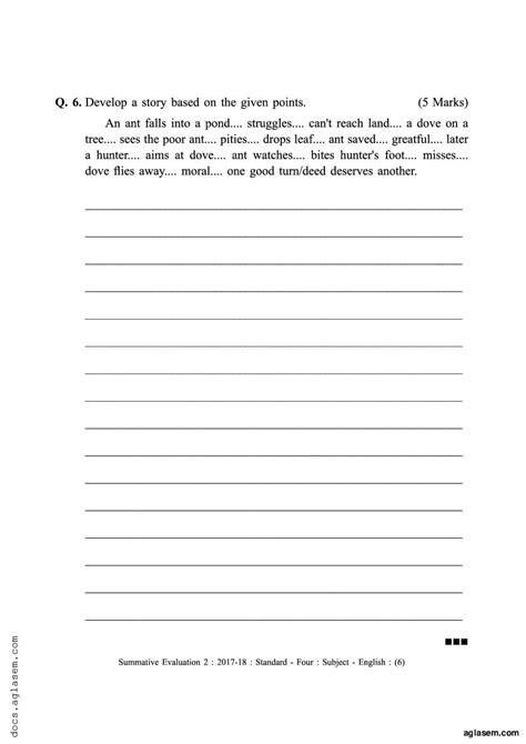 Image result for Class 4th English Question. Answer