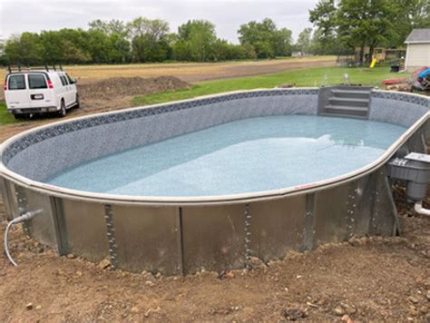Image result for Oval Pool Install