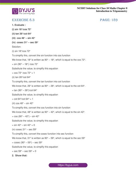 Image result for Trigonometry Class 10 Exercise 8.2