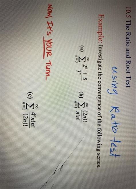 Image result for Ratio Test Example Problem