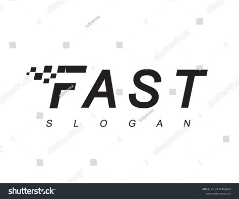 Fast Typography Logo Race Flag Symbol Stock Vector (Royalty Free ...