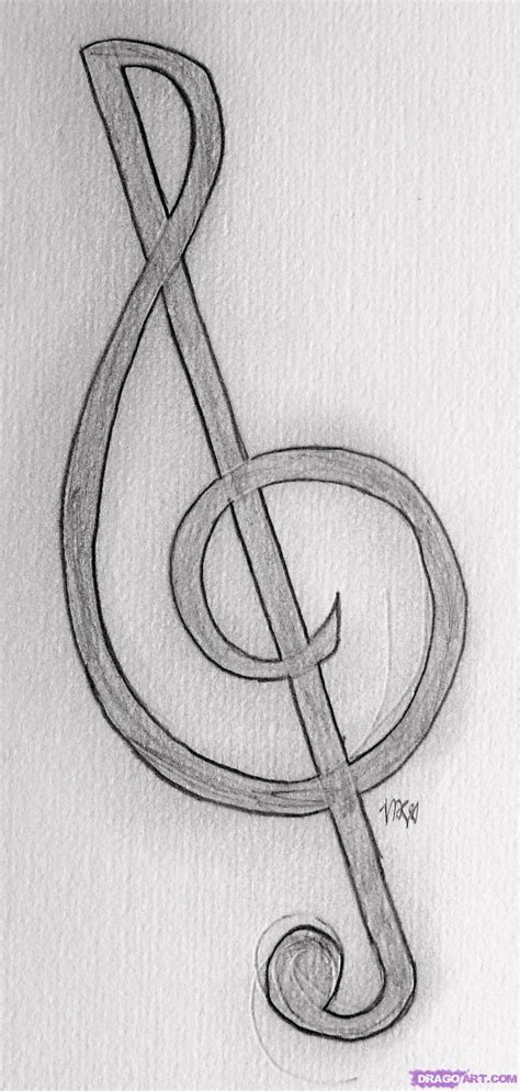 Treble Clef Sketch at PaintingValley.com | Explore collection of Treble ...