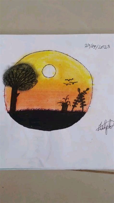 Image result for Sunset Color Drawing