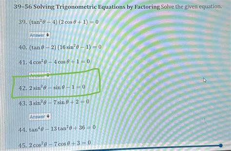 Image result for Solving Trig Equations Using Factoring