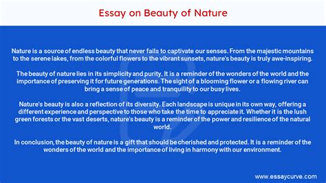 Image result for Descriptive Essay Example About Nature