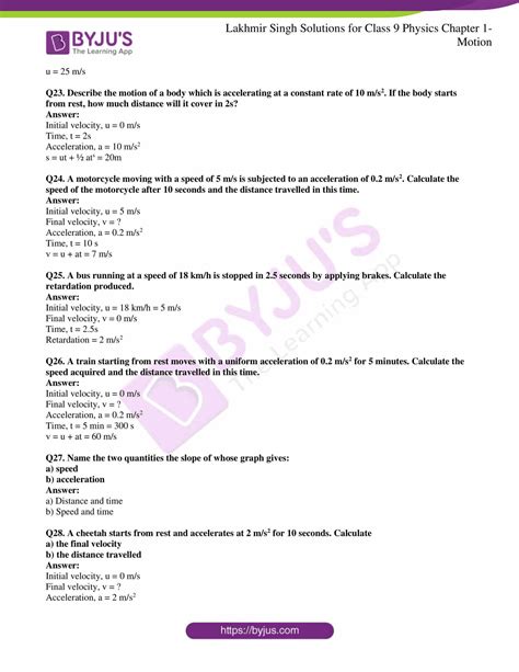 Image result for Class 9 Physics Chapter 1 Motion Exercise