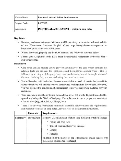 Image result for Law Assignment Sample PDF