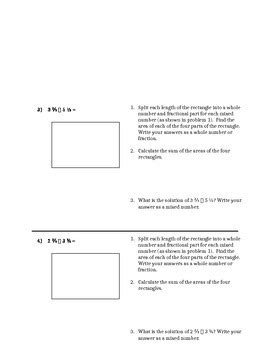 Image result for Area Model for Multiplying Mixed Numbers Worksheet Grade 5