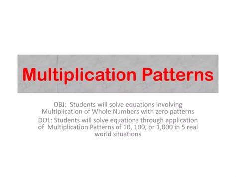 Image result for Multiplication Patterns Video