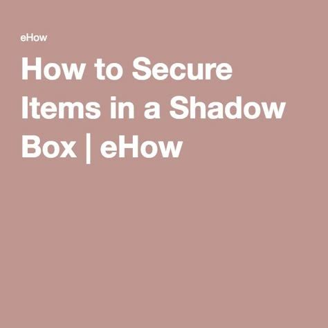 Image result for Shadow Box Examples