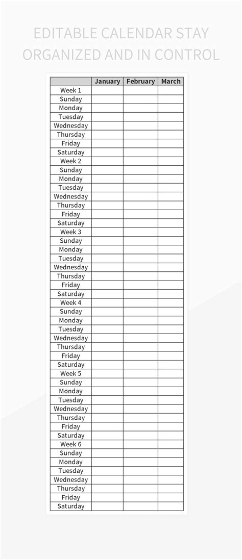 Image result for Editable Calendar Excel