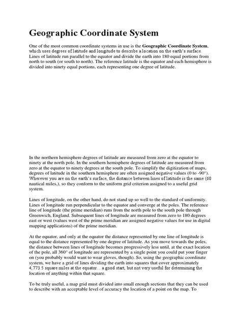 Image result for Geographic Coordinate System Tutorial