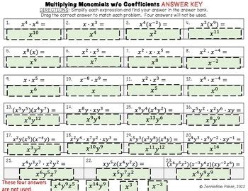 Image result for Multiplying Coefficients with Exponents