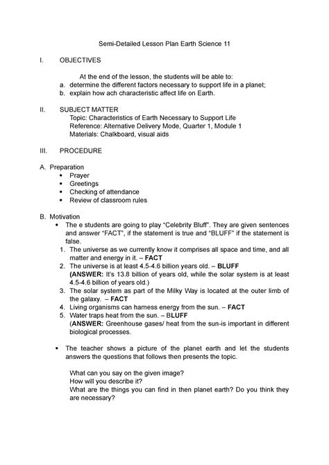 Image result for Science Lesson Plan