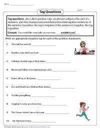 Image result for Negative Question Tag for Children